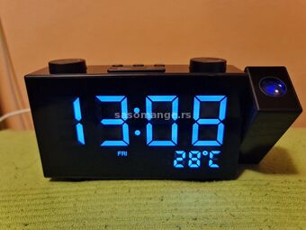 FM Radio Alarm Clock - radio sat - budilnik sa projektorom
