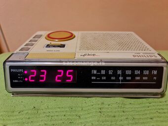 PHILIPS D-3650 - odličan radio sat - budilnik na struju