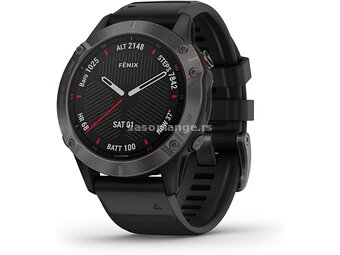 Garmin fenix 6x Sapphire smart watch, gray / black
