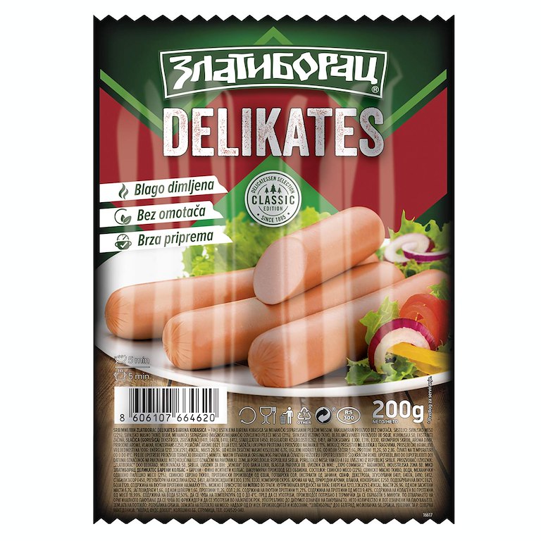 Zlatiborac kobasica bar delikates 200g Zlatiborac