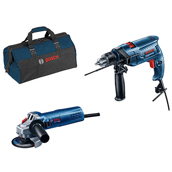 Bosch set električnog alata - vibraciona bušilica GSB 550 Professional + ugaona brusilica GWS 750-125 Professional + torba za alat 0615990M3M