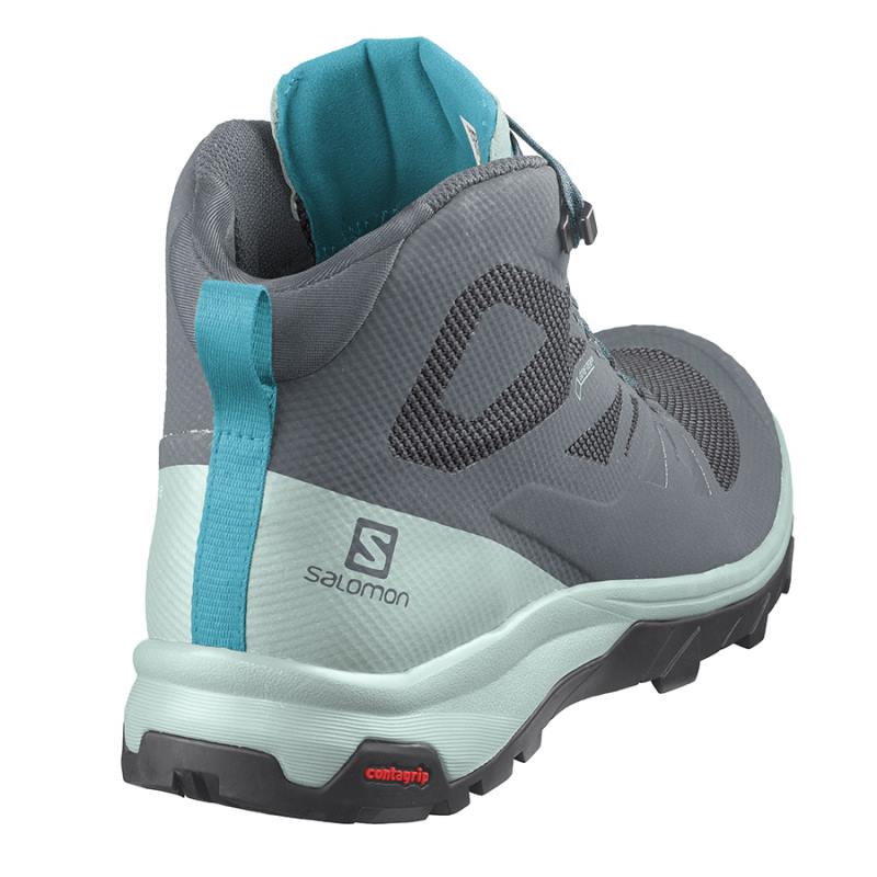 Salomon Patike za Planinarenje Ženske Outline Mid Gtx W Siva/Turquoise RS502FS