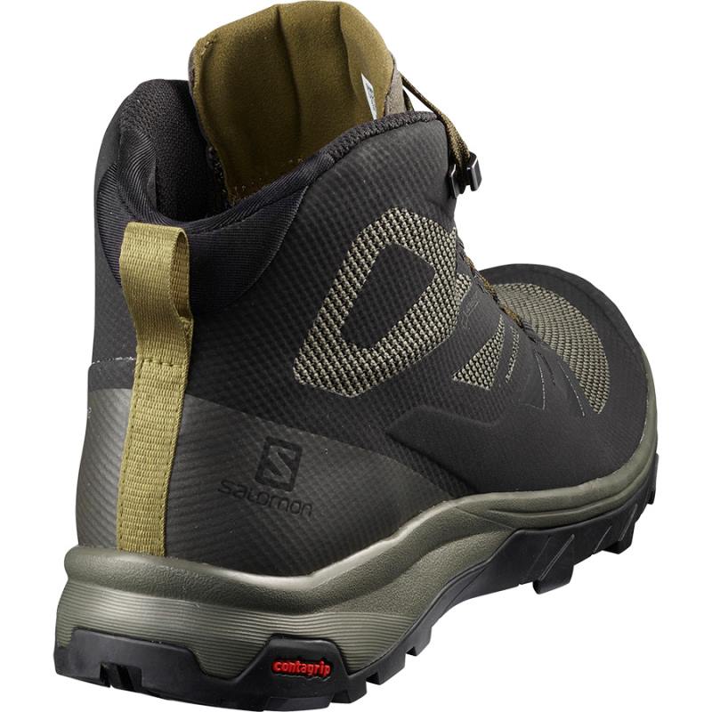 Salomon Patike Za Planinarenje Muške Outline Mid Gtx Brown Crna RS217LO