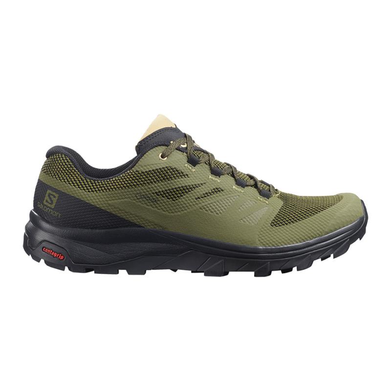 Salomon Patike Za Planinarenje Muške Outline Wide Gtx Crna Maslina RS064ZQ