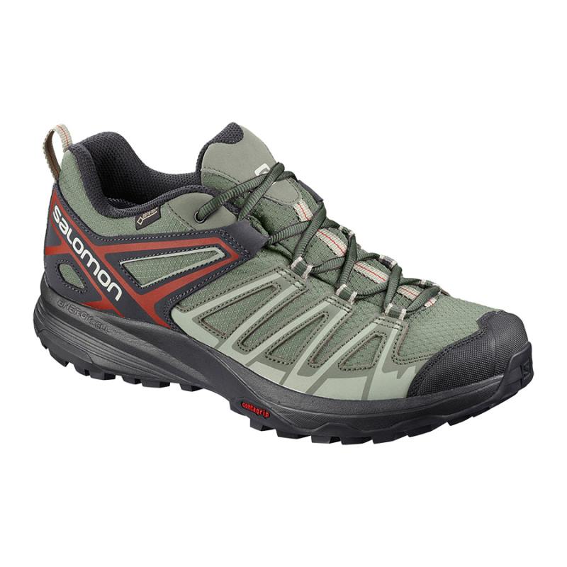 Salomon Patike Za Planinarenje Muške X Crest Gtx Maslina/Siva RS710LZ