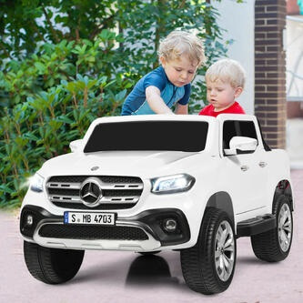 Džip dvosed 310 Mercedes-Benz X Class sa kožnim sedištem i mekim gumama – beli