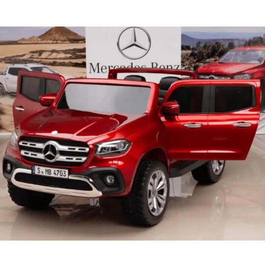 Džip dvosed 310-1 Mercedes-Benz X Class sa kožnim sedištem i mekim gumama – metalik crveni