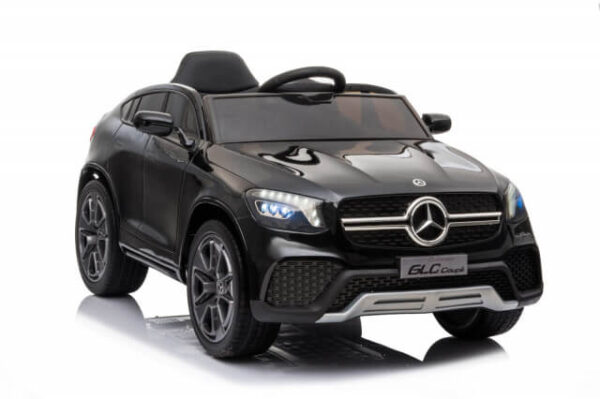 Mercedes GLC Coupe Licencirani auto na akumulator sa kožnim sedištem i mekim gumama – crni, BJ 0008