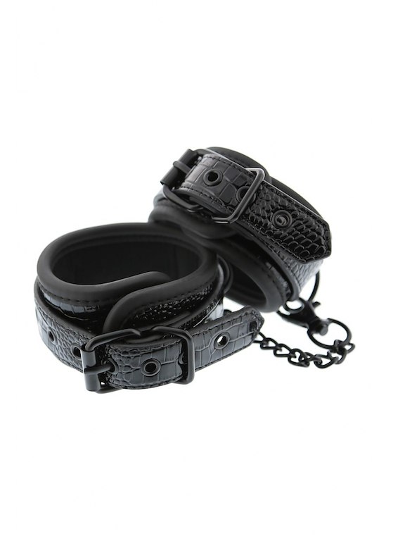 Blaze Ankle Cuff Croco Black