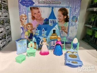 Frozen dvorac sa nameštajem i dve lutke