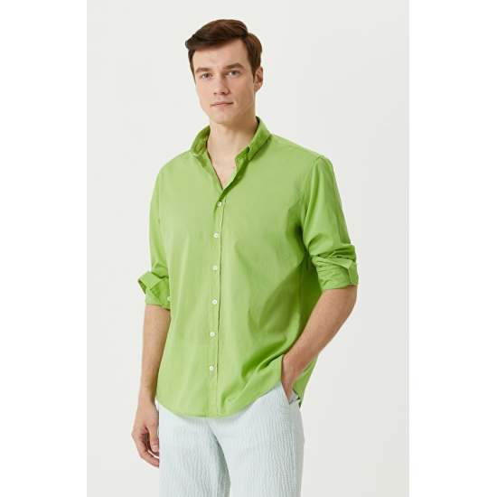 Comfort Fit Pistachio Green Shirt