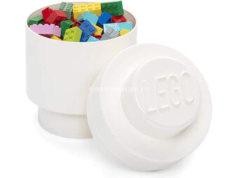 Okrugla kutija sa poklopcem LEGO 12x18x12cm bela 4030
