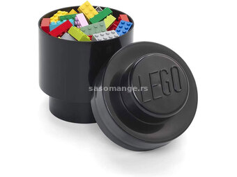 Okrugla kutija sa poklopcem LEGO 12x18x12cm crna 4030