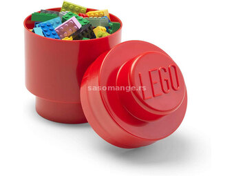 Okrugla kutija sa poklopcem LEGO 12x18x12cm crvena 4030