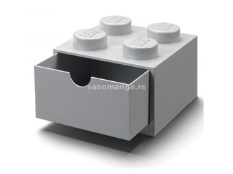 Stona fioka LEGO Kocka 4 15x15x11cm siva 4020