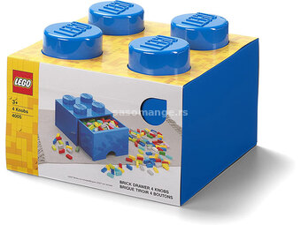 Kutija - fioka za odlaganje LEGO Kocka 4 25x25x18cm plava 4005