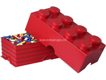 Kutija za odlaganje sa poklopcem LEGO Kocka 8 50x25x18cm crvena 4004