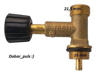 Ventil-reducir za male boce (sigurnosni ventil) Nurgaz
