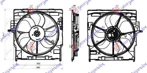 VENTILATOR 3.0 BEN (520mm) (400W) (3PIN)