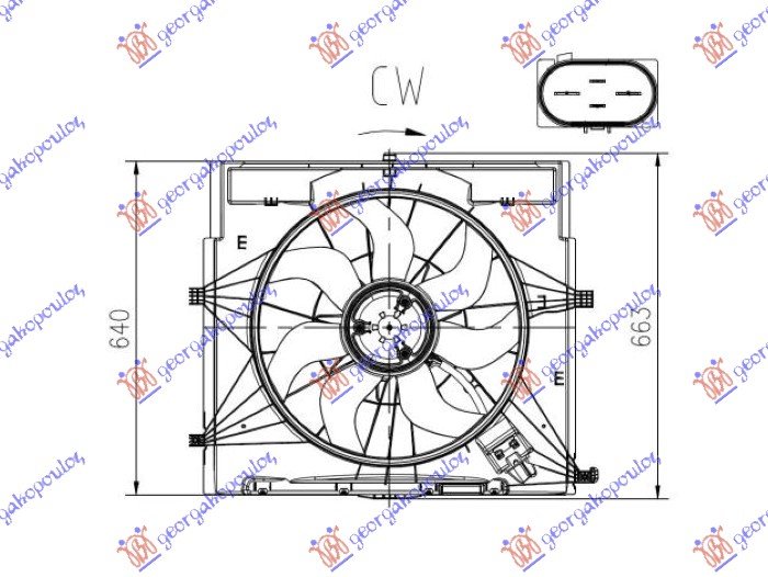 VENTILATOR 2.2 DIZEL (500mm) (4 PIN)