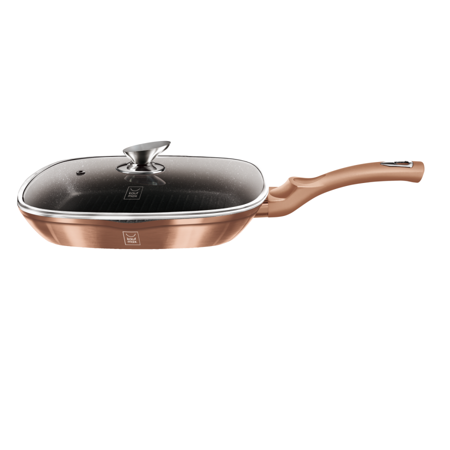 GRILL TIGANJ SA POKLOPCEM 28CM ROSE GOLD METALIC COLLECTION KM-0053