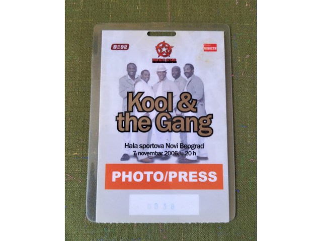 KOOL &;; THE GANG PHOTO/PRESS ULAZNICA PLASTIFICIRANA