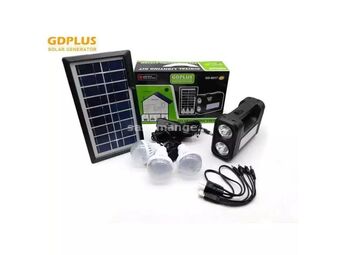 Solarni sistem sa akomulatorom + 3 LED sijalice + USB