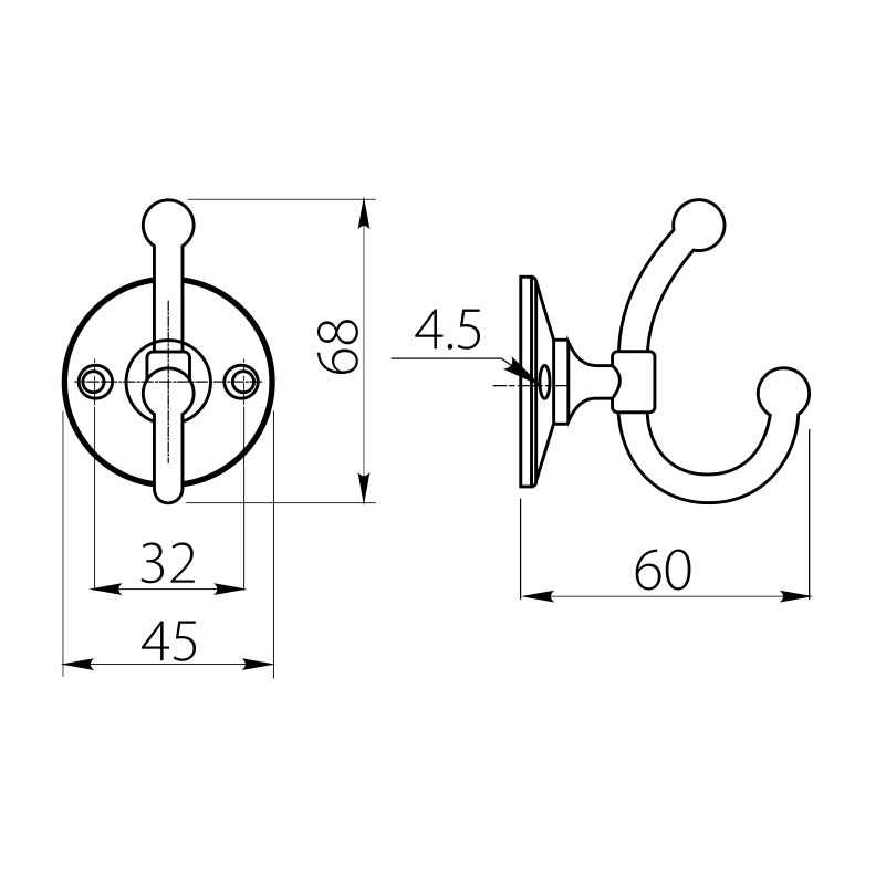 MF čiviluk WZ-D-070-05 mat