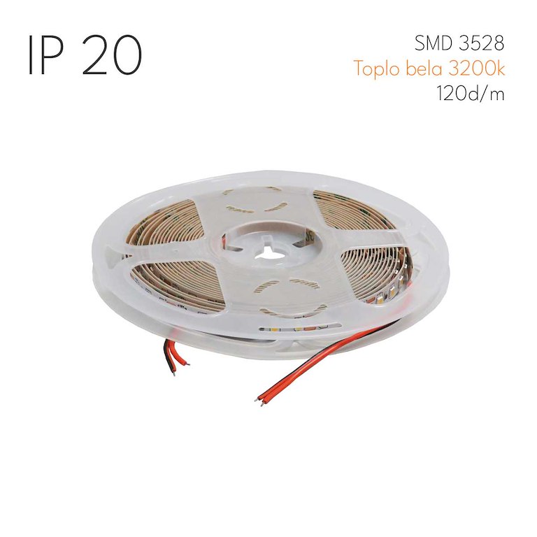 RAS LED traka 3528 WW 120D 8mm IP 20