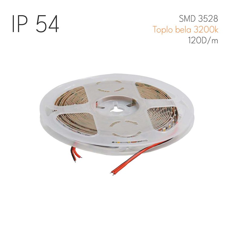 RAS LED traka 3528 WW 120D 8mm IP 54