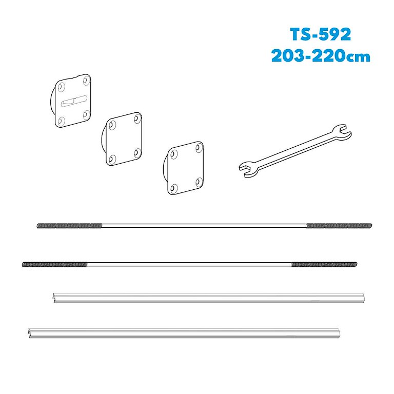 TS-592 zatezač vrata 203-220cm