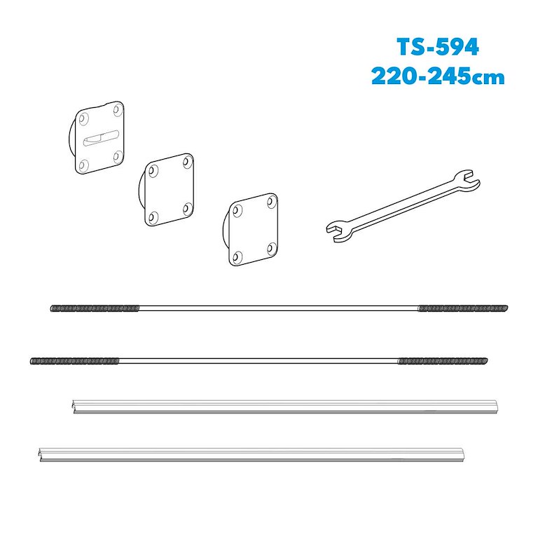 TS-594 zatezač vrata 220-245cm