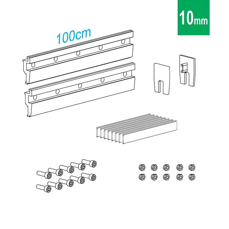 Vetro 40 klampe za staklo 10mm