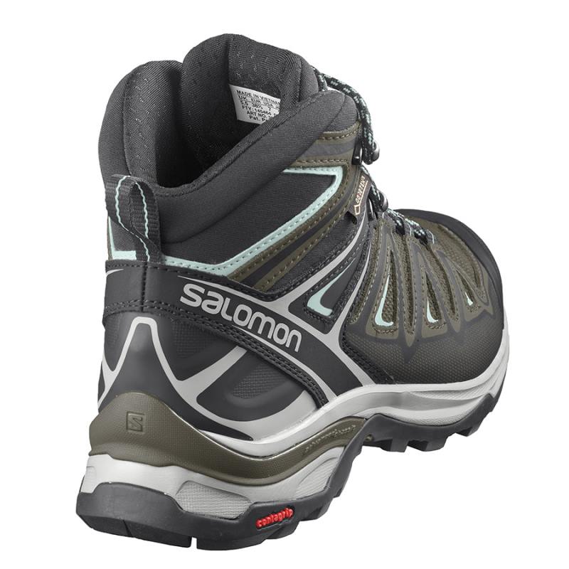 Salomon Patike Za Planinarenje Ženske X Ultra 3 Mid Gtx W Maslina Crna RS541ME