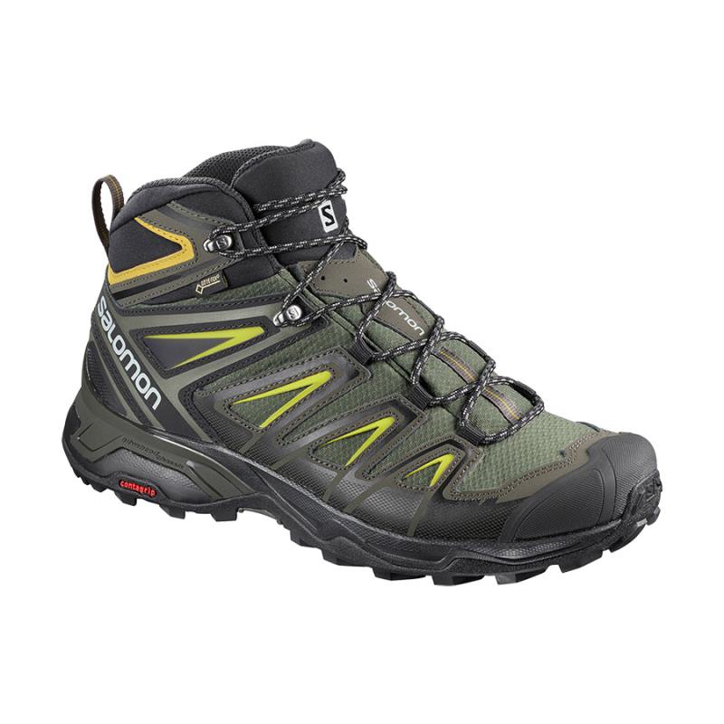 Salomon Patike Za Planinarenje Muške X Ultra 3 Mid Gtx Crna/Maslina RS710XW