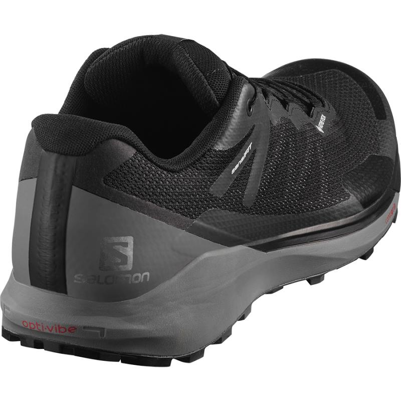 Salomon Patike Za Trail Trčanje Muške Sense Ride 3 Gtx Invis. Fit Crna/Siva RS692YI