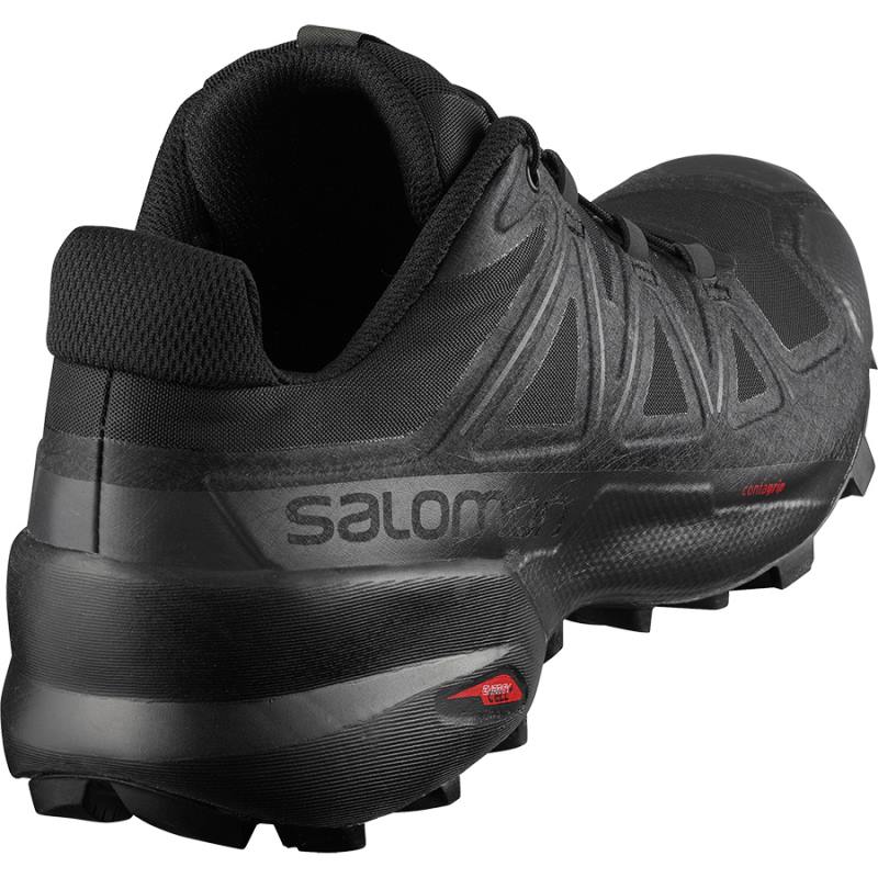 Salomon Patike Za Trail Trčanje Muške Speedcross 5 Wide Crna/Crveni RS968QB