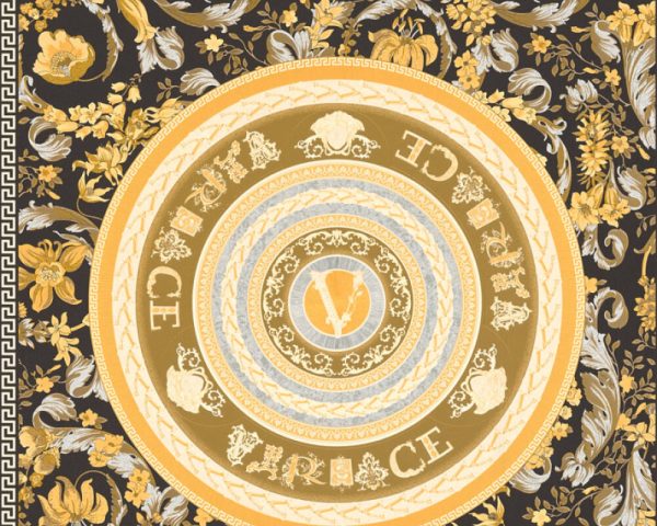 VERSACE HOME WALLPAPER «BAROQUE, BLACK, GOLD, METALLIC, SILVER» 387055