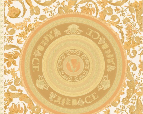 VERSACE HOME WALLPAPER «BAROQUE, CREAM, GOLD, METALLIC» 387054