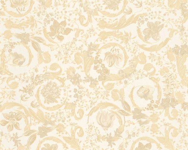 VERSACE HOME WALLPAPER «BAROQUE, CREAM, GOLD, METALLIC» 387063