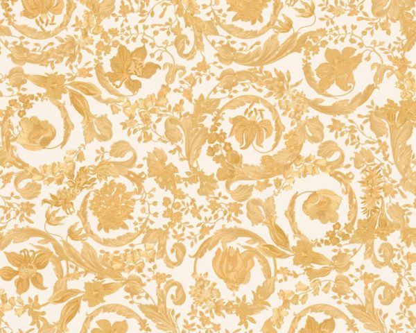 VERSACE HOME WALLPAPER «BAROQUE, CREAM, GOLD, METALLIC» 387064