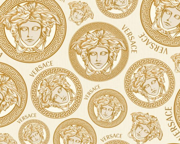 VERSACE HOME WALLPAPER «GRAPHICS, CREAM, GOLD, METALLIC» 386115