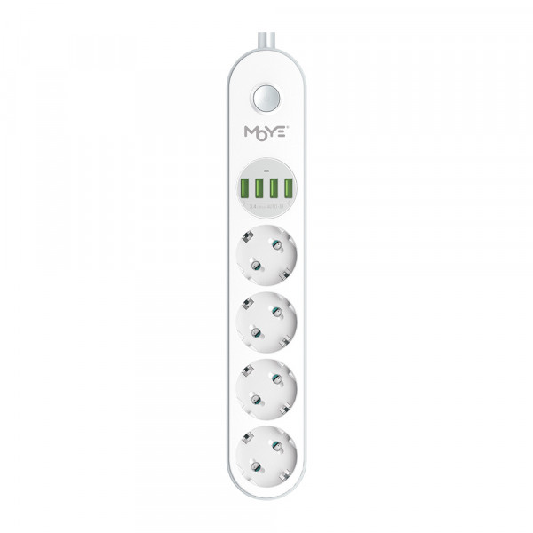 MOYE Voltaic Power Strip 16A/4000W/4USB/4 sockets