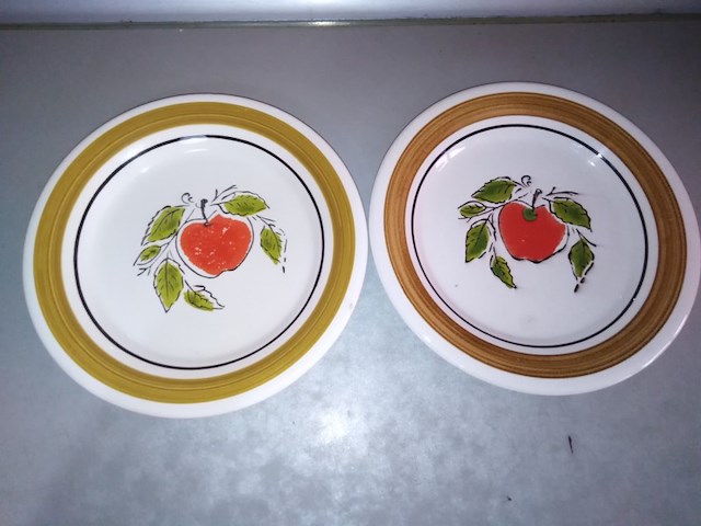 Ukrasni tanjir 2 kom. crvena jabuka Italy