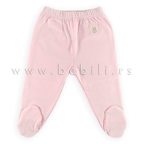 Just Kiddin Pamučne pantalonice sa stopicom Organic roze