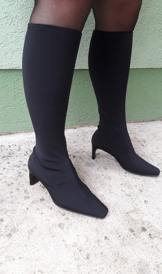 Vintage ekstra crne čarapa čizme