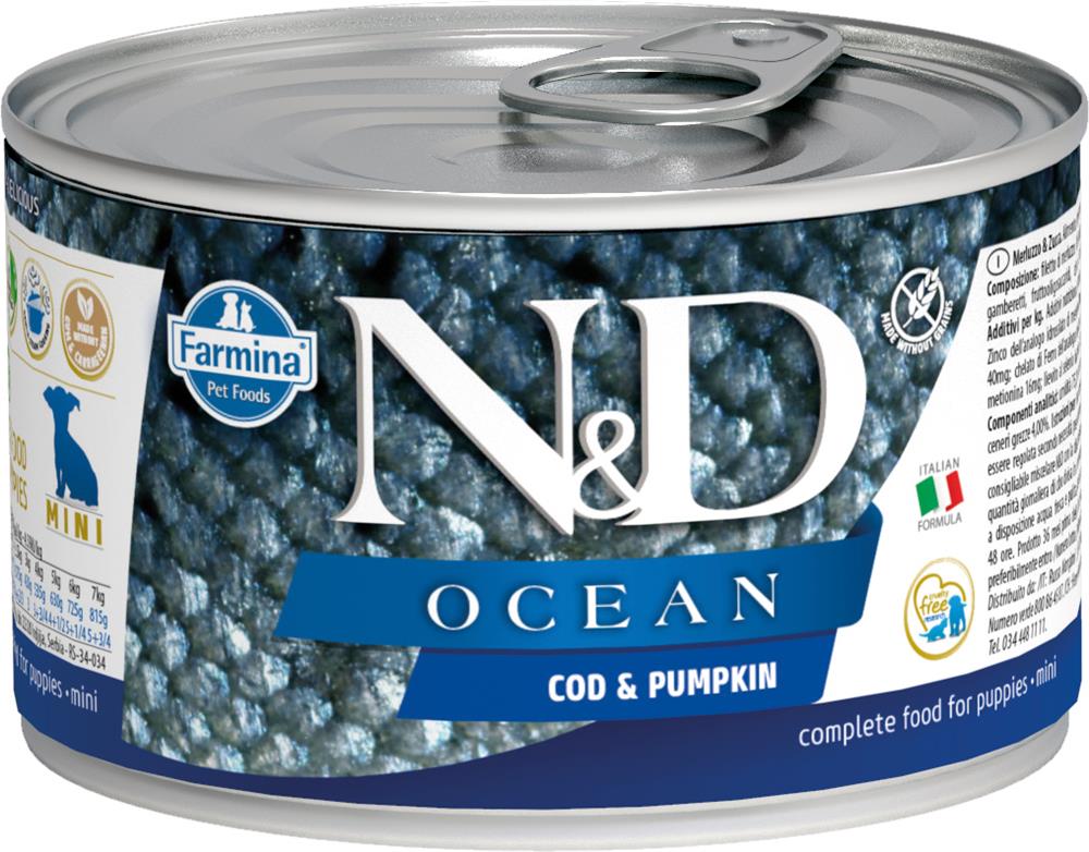 D.N&D Can Dog Ocean Puppy Mini Codfish&Pumpkin 140g