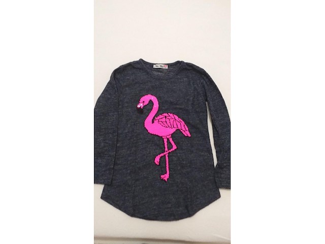 PISI BRISI mekana bluza sa flamingosem