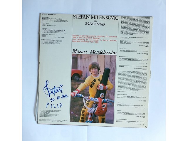 ploča LP STEFAN MILENKOVIĆ - Mozart Mendelssohn