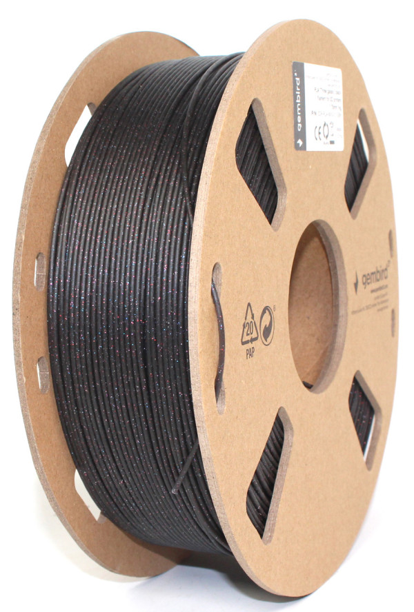 3DP-PLA-MX3-01-GBK PLA Filament-Three galaxy-za 3D stampac 1.75mm, kotur 1KG Black